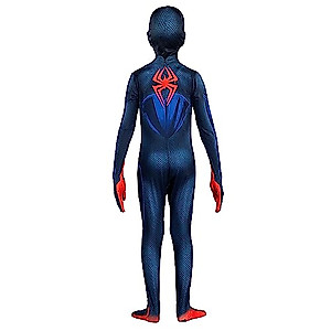 Marvel Miles Morales: Spider-Man Official Youth Deluxe Zentai Costume - Stretch Spandex with Hidden Zippers, Wrist Slits (XS) Multi