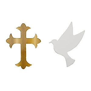 Baptism Decorations Party Set with Hanging Swirls, God Bless Banner, Balloons, Confetti, Centerpiece (58 Pieces)