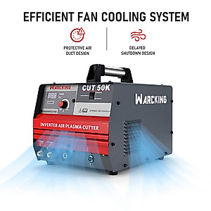 WARCKING 45A Plasma Cutter,With Built-in Air Compressor Touch Pilot Arc Plasma Cutter Machine, 0.3" Clean Cut, 220V Digital Display IGBT DC Inverter Plasma Cutting Equipment