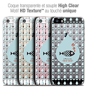 Ultra Slim Case for Apple iPhone 5/5S/SE, Little Fish Grains Design