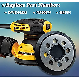 5 inch 8 Hole Hook & Loop Replacement Sander Backing Pad for DeWalt DWE64233, N329079, RSP54 - Metal Backing - Compatible with DWE6423/6423K, DWE6421/6421K, DWE6421-B2, DWE6421-B3, DWE6421-BR (1 Pack)