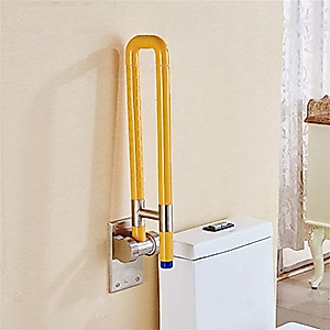 CRODY Folding Handicap Grab Bars Rails Toilet Handrails, Bathroom Grab Bar, Toilet Armrest, Wall-Mounted Straight Hair Towel Rack, Sturdy Stainless Steel Shower Safety Handle for Bathtub, Toilet, Bath