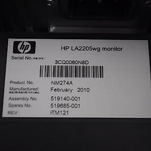 HP LA2205wg 22" Inch Widescreen Wide Flat Panel Screen DVI LCD Monitor