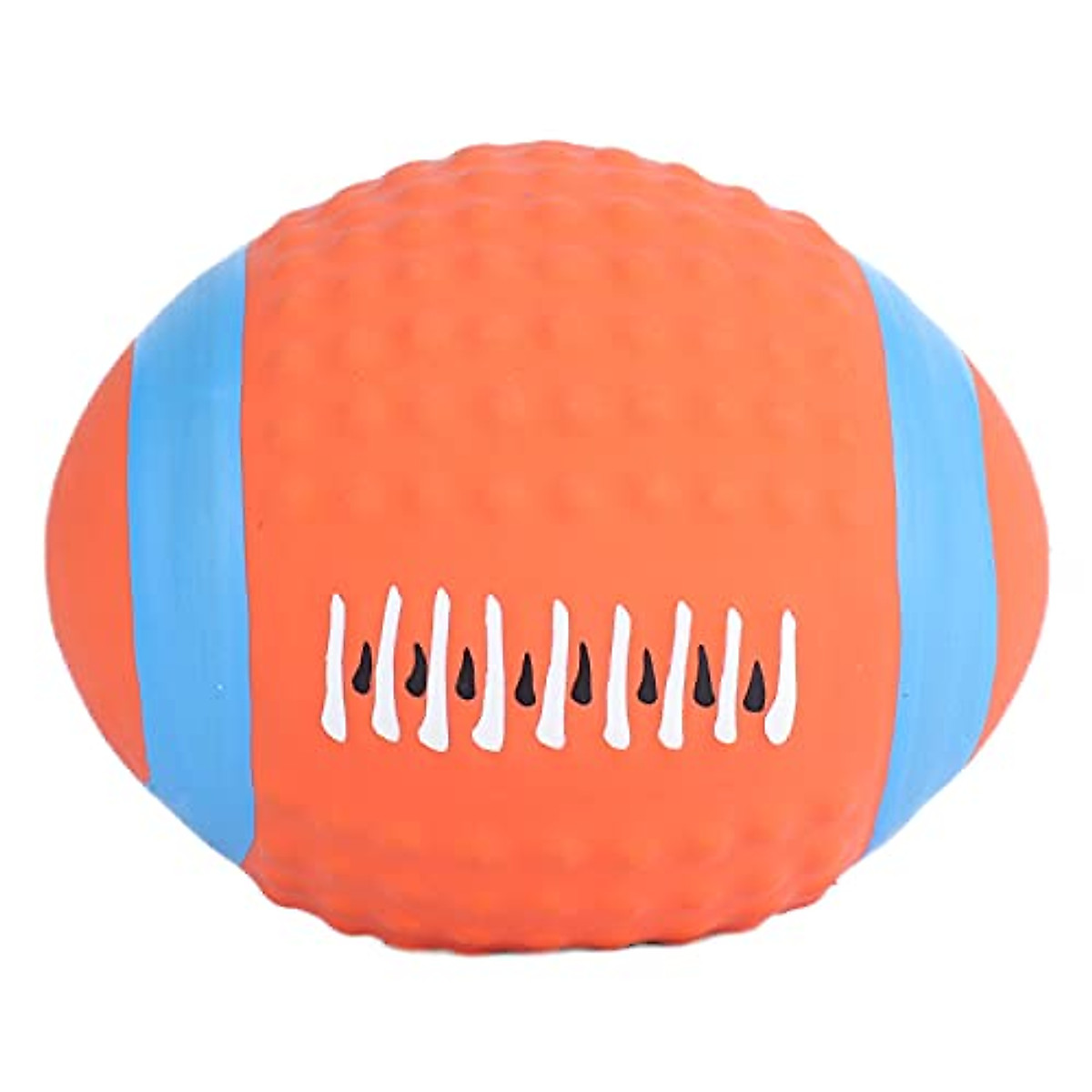 Qyebavge Durable Pet Rugby Toy Latex Squeaky Chew Ball for Dogs and Cats Teeth Cleaning Exercise Water Play