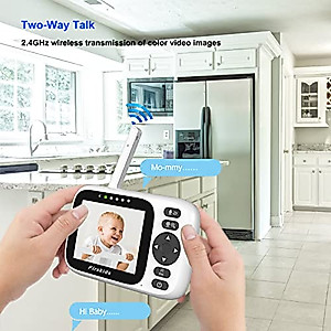 Firskids Baby Monitor with Camera and Audio,No WiFi Required,3.2" Baby Video Monitor, Long Range, Easy to Use, 2-Way Talk, VOX, Night Vision, Suitable for Baby Monitoring and Elderly Care