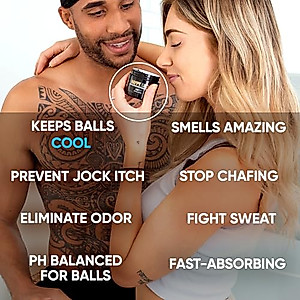 Derm Dude Power Pair Set | Happy Sack Ball Deodorant Anti Chafing Cream & Happy Crack Butt Spray | With All-Natural DeoPlex for Odor Control - Coconut Rush & Minty Fresh