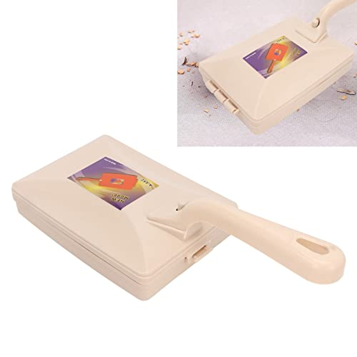 Handheld Carpet Sweeper, Double Roller Short Handle Dust Cleansing Brush Manual Sweeping Brush for Bed Clothes Desktop Carpet Sofa