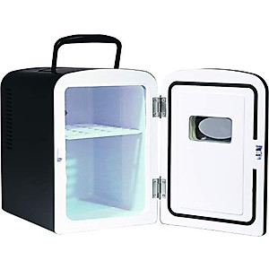 RCA Mini Retro 6 Can Beverage Refrigerator-Black, RMIS129-BLACK, 0.15 cubic feet