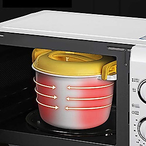 CKMSYUDG Portable Microwave Oven Rice Cooker Multifunctional Steamer 2800Ml Insulation Lunch Box Steaming Utensils for Microwave