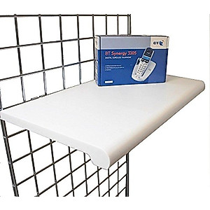 Only Garment Racks #5901WHITE (Pack of 4) Injection-Molded Shelves, 13" Depth x 24" Length, White (Pack of 4)