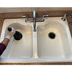 Master Plunger MPS4 Sink & Drain Plunger for Kitchen Sinks, Bathroom Sinks, Showers, and Bathtubs. Small and Strong Design with Large Bellows Commercial & Residential Use, Black