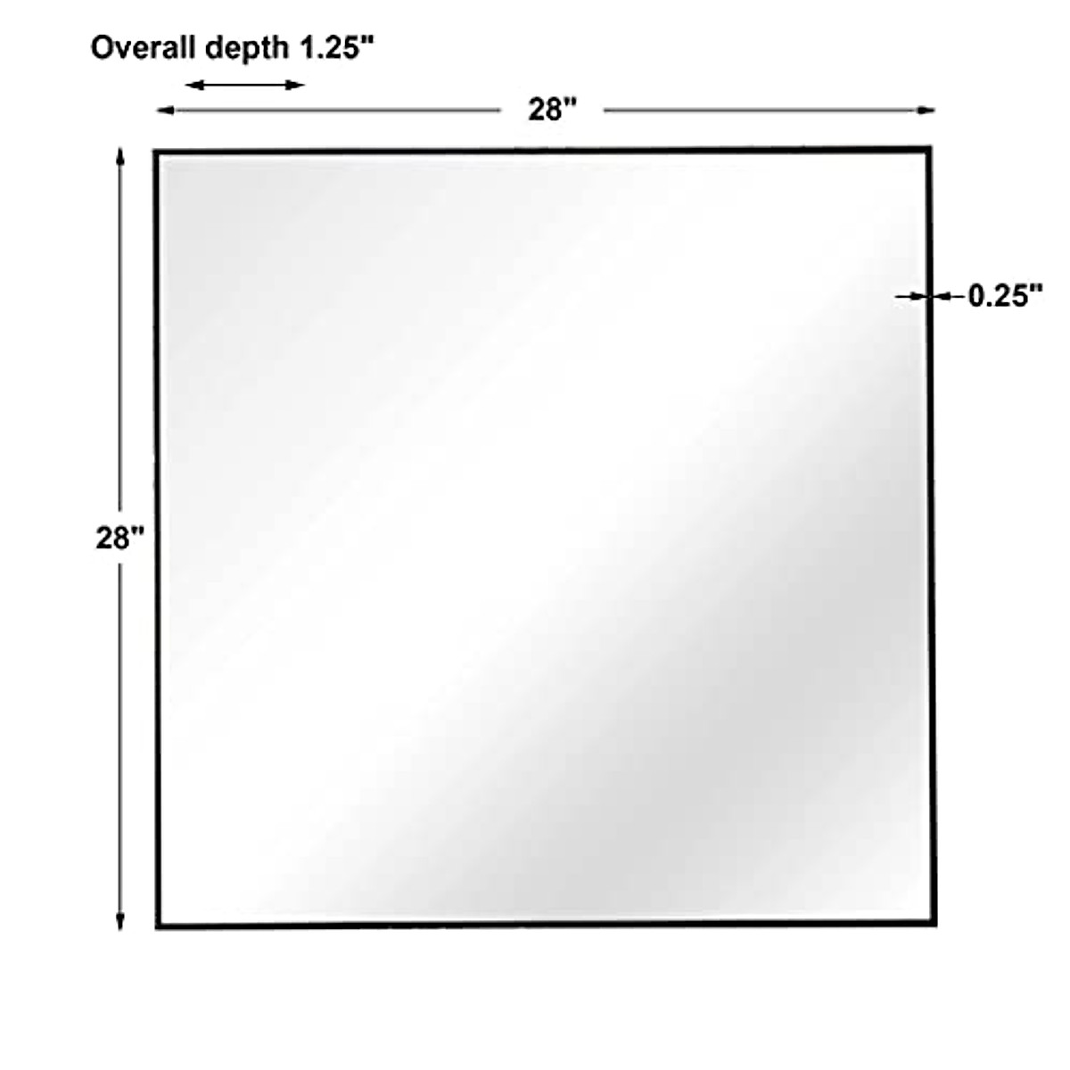 Uttermost Alexo Silver Square Mirror 09716,1.25 x 28 x 28