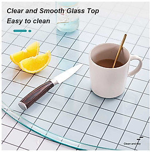 30" Glass Lazy Susan Turntable Dining Table Centerpiece with Swivel Assist System Round Tabletop Rotating Tray Large Serving Plate Silent & Smooth Spin