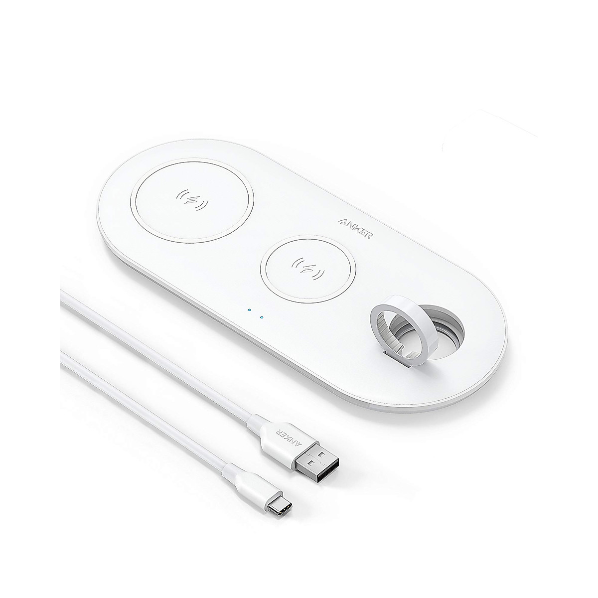 Anker Wireless Charging Station for Apple Products, PowerWave 3-in-1 Qi-Certified Pad for Apple Watch, iPhone 14/14 Pro/14 Pro Max/13, AirPods Pro (Watch Charging Cable & AC Adapter Not Included)