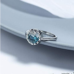 Helen de Lete Mermaid in Ocean S925 Sterling Silver Adjustable Ring