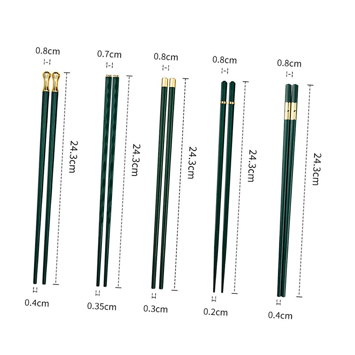 Holibanna 6 Pairs Japanese Alloy Chopsticks Reusable Chopsticks Cherry Chopsticks for Eating Korean Chopsticks Japanese Chinese Chopsticks Glass Stand Chopsticks Gift Household