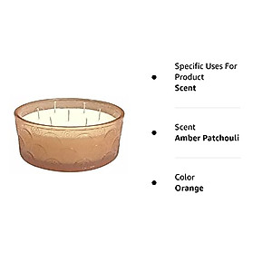 Sea & Sand 40oz Molded Glass Candle (Amber Patchouli)