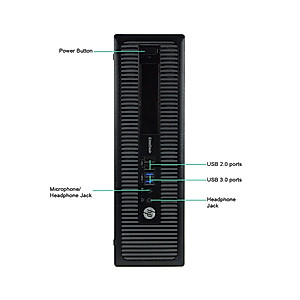 HP Elite Desk 800 G1 SFF Desktop PC - Intel Quad Core i5 4570 3.2Ghz 8GB DDR3 RAM, 500GB, DVD ROM, Display Port, USB 3.0, VGA, Free Keyboard, Mouse, WiFi Adapter, Windows 10 Pro(Renewed)