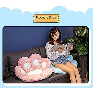 Cartoon Bear paw cat Claw Cushion, Half-Surround Cushion, Lazy one-Piece Sofa, Office seat, Student Cushion (Polar White, 60cm*70cm)