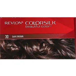Revlon Colorsilk Beautiful Color Permanent Hair Color, Long-Lasting High-Definition Color, Shine & Silky Softness with 100% Gray Coverage, Ammonia Free, 030 Dark Brown, 1 Pack