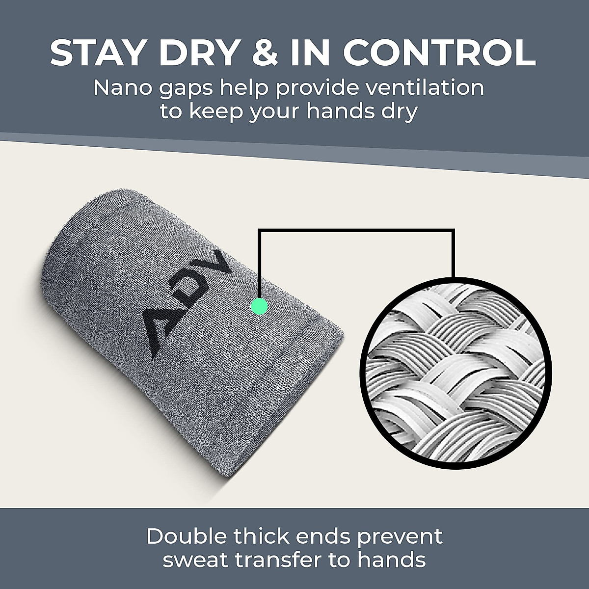 ADV Tennis Wristbands with New Age Polyester Cotton Blend - Ultra Absorbent Wrist Sweatbands - Doublewide & Slim Sweat Bands for Wrists - 4 Pack or 2 Pack (4-Pack Gray)