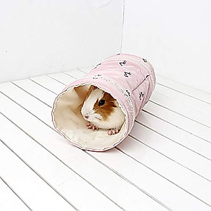 SUODAO Guinea Pig Small Animal Tunnel Playing Toys,Foldable for Hamster Squirrel Chinchilla Interactive Pet Exercising Hiding Cave Tube(Blue 3 Way)
