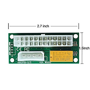 BAY Direct 2-Pack Add2PSU Multiple Power Supply Adapter (ATX 24Pin to Molex 4Pin) and Daisy Chain Connector-Ethereum Mining ETH Rig Dual Power Supply Connector