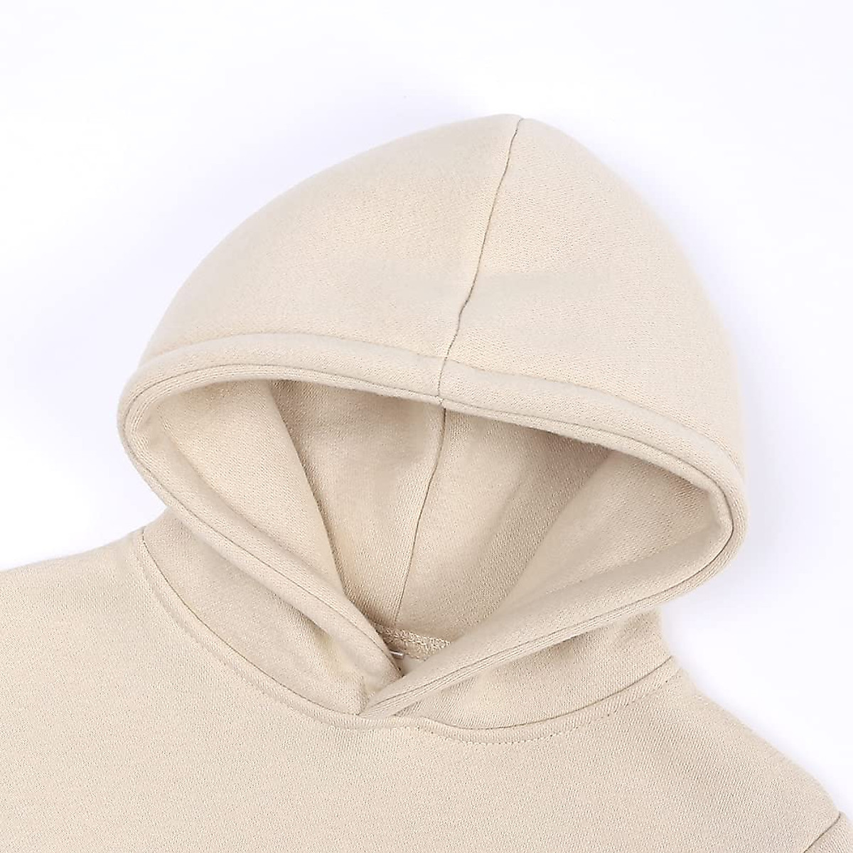 ZFTTZYMX Youth 2Pcs Brushed Fleece Sweatsuit Hooded Pullover Tracksuit Kids Boys Girls Sweatshirt + Pants Outfits Set