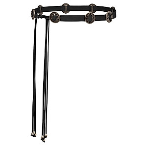 Scarlet Darkness Black Renaissance Belts for Women Costume Tied Belts Medieval Accessories Black