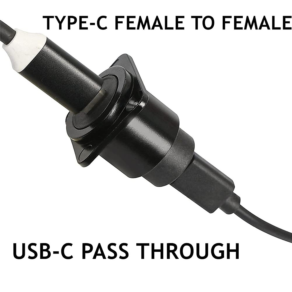 PENGLIN 5PCS USB 3.1 Type C Panel Mount Coupler, USB C Pass Through Connector, Female to Female Bulkhead Extension Adapter