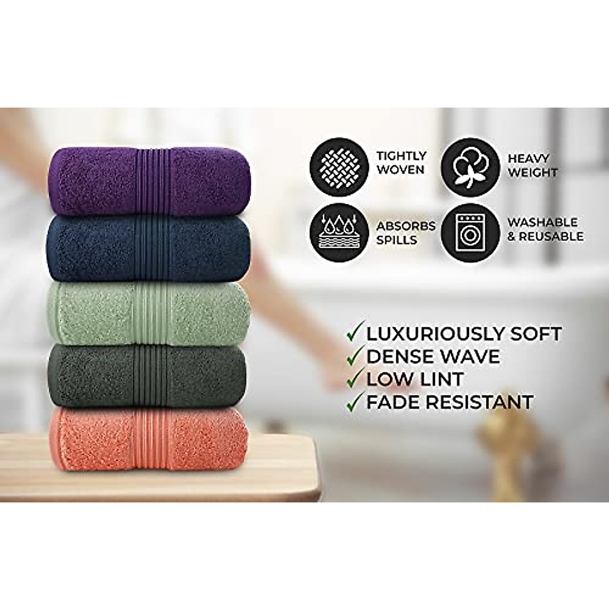 ZUPERIA 100% Combed Cotton Bath Sheet- 600 GSM- (35" x 70") 2 Pack Ultra Soft Large Bath Towels, Highly Absorbent Daily Usage Oeko-TEX Certified Ideal for Pool, Home, Gym (Beige)