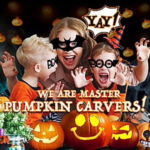 CHALEEMANG Pumpkin Carving Kit Halloween, Safe and Easy Set for Kids, Halloween Decoration Jack-O-Lanterns, DIY Stainless Steel Tools Gift Halloween