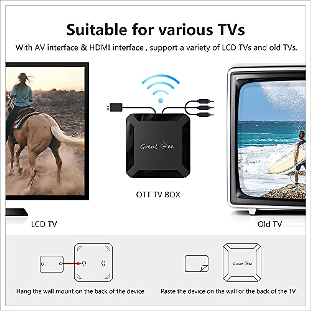 Greatbee 3 Years Free Watching Arabic TV Arab Box for IPTV, Quad Core 1G 8G Smart TV Boxes, GB003