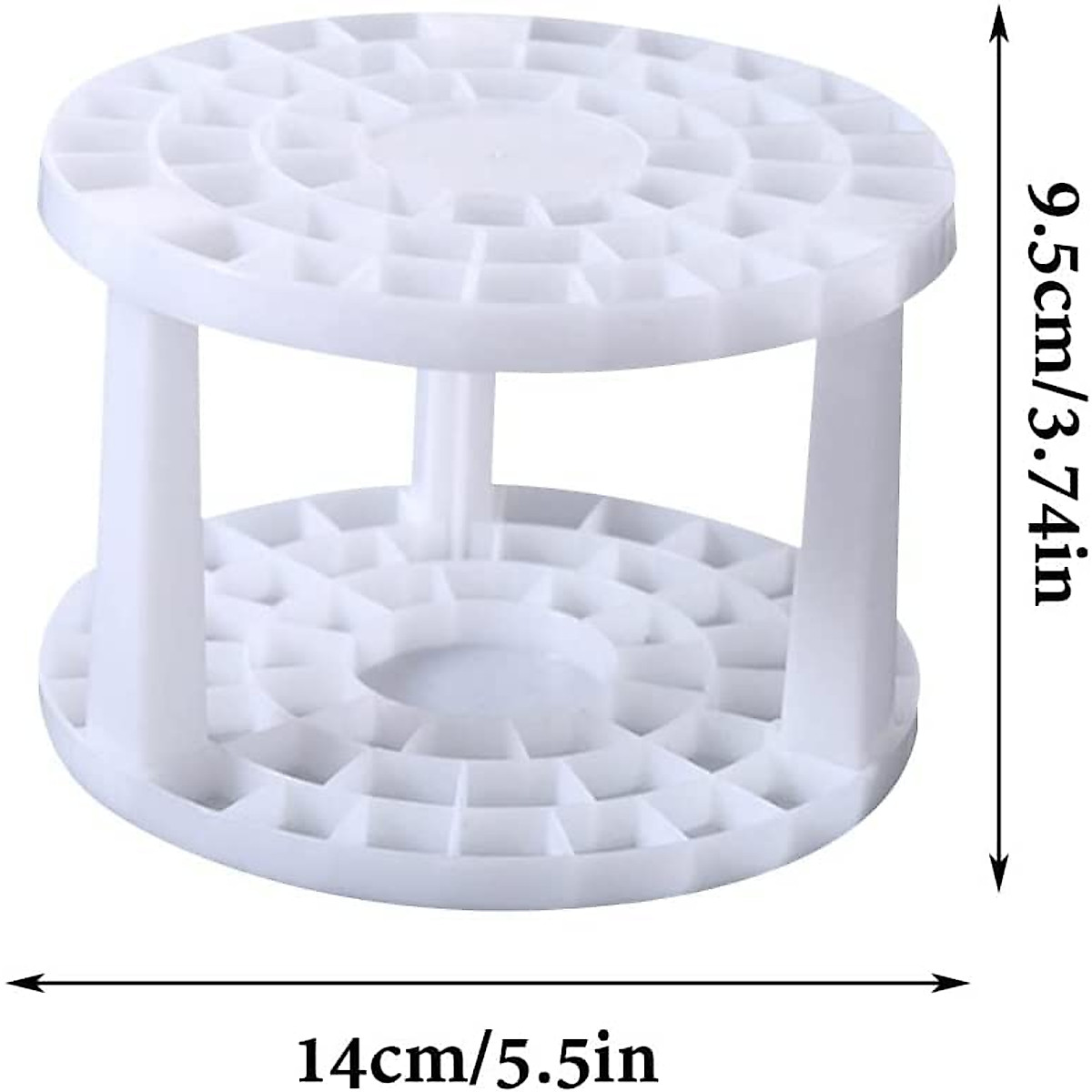 wekunro Plastic Artist Round 50 Hole Paint Brush Holder and Organizer Rack Holds, Acrylic Craft Paint and Make Up Brush Holder Storage Organizer, Miniature Paint Rack & Marker Holder (White 1PCS)