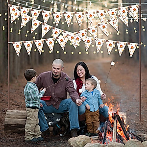Jollyboom Smores Birthday Decorations, 3pcs Smore Camping Campfire Camper Birthday Party Pennant Banners, Smores Baby Shower Fun to Be One Birthday Party Pennant Flag Banner for Camping Theme Party