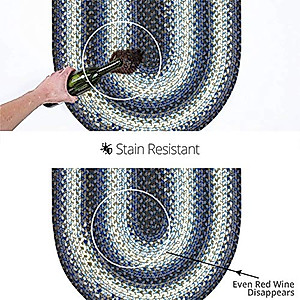 Ultra Durable Braided Rug 4' x 6'/Oval/Blue