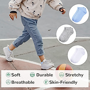 BOOPH 25 Pack Kids Low Cut Ankle Socks Boy Girl Athletic Socks 6-8 Years Multi3