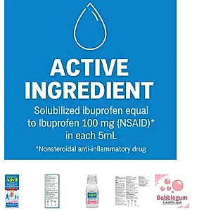 Advil Children's Oral Suspension Flavored Bubble Gum 4 Fl Oz (1-Pack )
