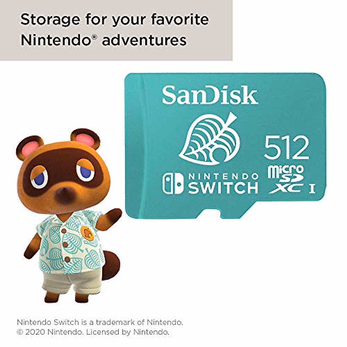 SanDisk 512GB microSDXC Card Licensed for Nintendo Switch - SDSQXAO-512G-GNCZN