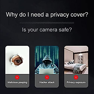 SamFansar 6Pcs Camera Lens Covers Privacy Protection Convenient Ultra Thin Universal Laptop Tablet Anti-Spy Webcam Covers Black