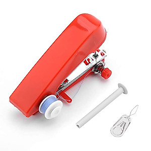 TOPINCN Mini Sewing Machine Handheld Quick Sewing Machine Suitable for Fabric Clothing Kids Clothes Pet Clothes Home Travel Use