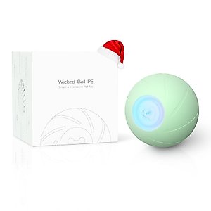 Cheerble [3 Interactive Modes Intelligent Interactive Dog Toy Ball with LED Lights, Wicked Ball PE, Jumping Activation Ball for Medium/Large Dog, DC Rechargeable (Green)