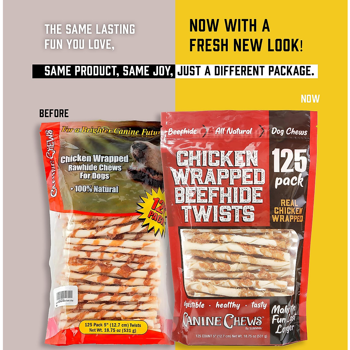 Canine Chews Chicken-Wrapped Rawhide Chews for Dogs (125 ct.)