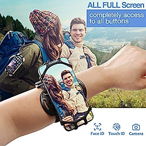 Cell Phone Running Armband Holder for iPhone,Galaxy,Google Pixel,LG.All 4~7 Inchs Smart Phones,360 Rotatable, Workout Universal Adjustable Arm Band, Strap/Pocket for Men Jogging Gym Riding
