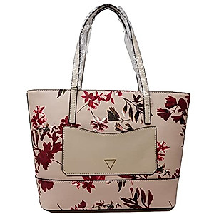 GUESS Women's Logo Embossed Floral Tote Bag Handbag