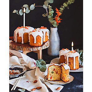 Hyoola Beeswax Birthday Candles – 24 Pack Mini Birthday Candles - All Natural 100% Unscented Pure Beeswax Candles - Handmade in The USA - White