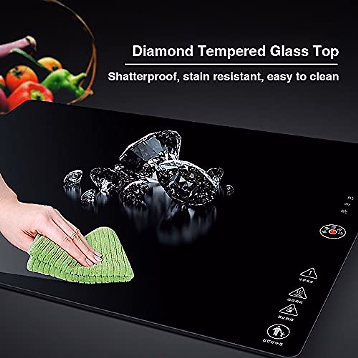 Food and Plate Warming Tray, Warming Tray Hot Plate Chafing Dish Electric Food Warmer for Buffet Party Kitchen Serving Dining Room Restaurant with 2 Adjustable Temperature Control