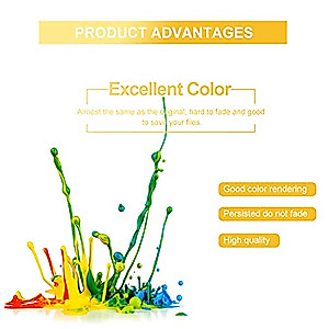 PFI107 Compatible Ink Cartridge Pigment Replacement for Canon PFI107 PFI-107 IPF6705B001 iPF670 iPF680 iPF685 iPF780 iPF770 iPF785 (2MBK, 1BK, C, M, Y) 6 Pack