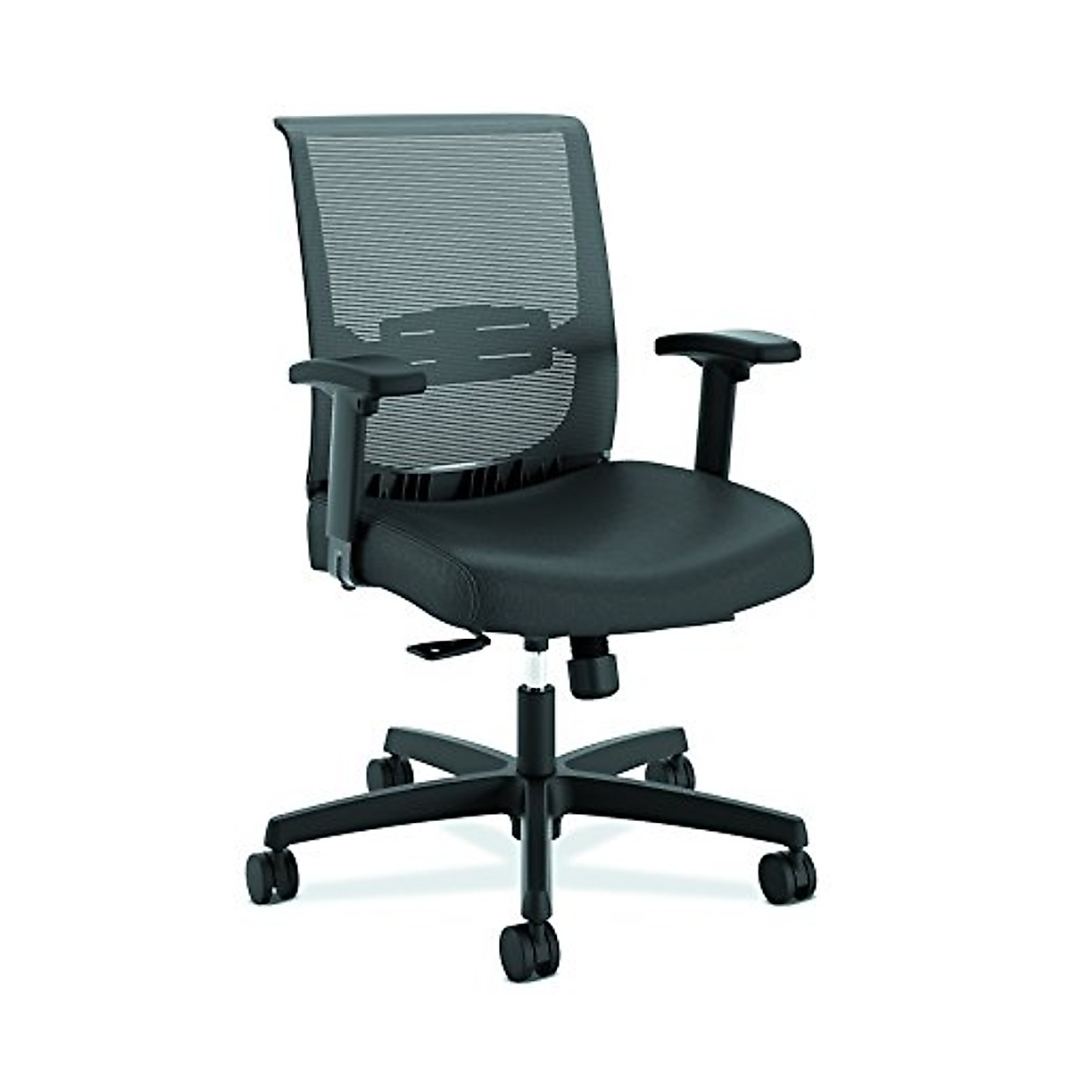 The HON Company Convergence Task Chair, Synchro-Titl with Seat Slide, Black Vinyl