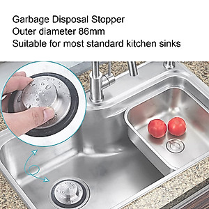 Kitchen Sink Stopper, Rubber Sealing Ring Drain Stopper for Bathroom Sink Bathroom Sink Strainer Sink Plug, Universal Wash Basin Sink Stopper